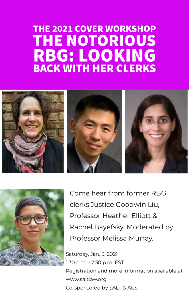 The 2021 Cover Workshop: The Notorious RBG - Looking Back with Her ...